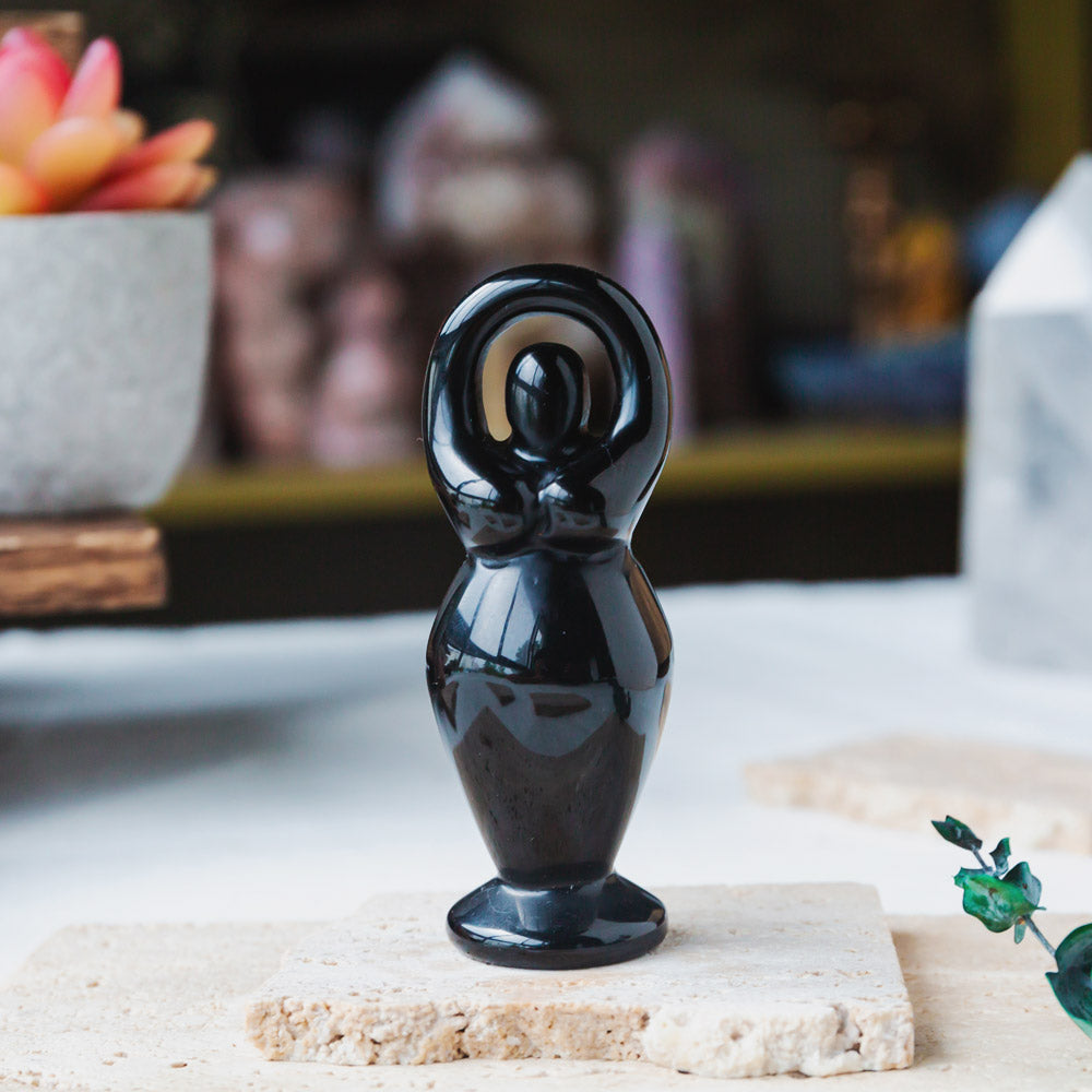 Reikistal Black Obsidian Goddess
